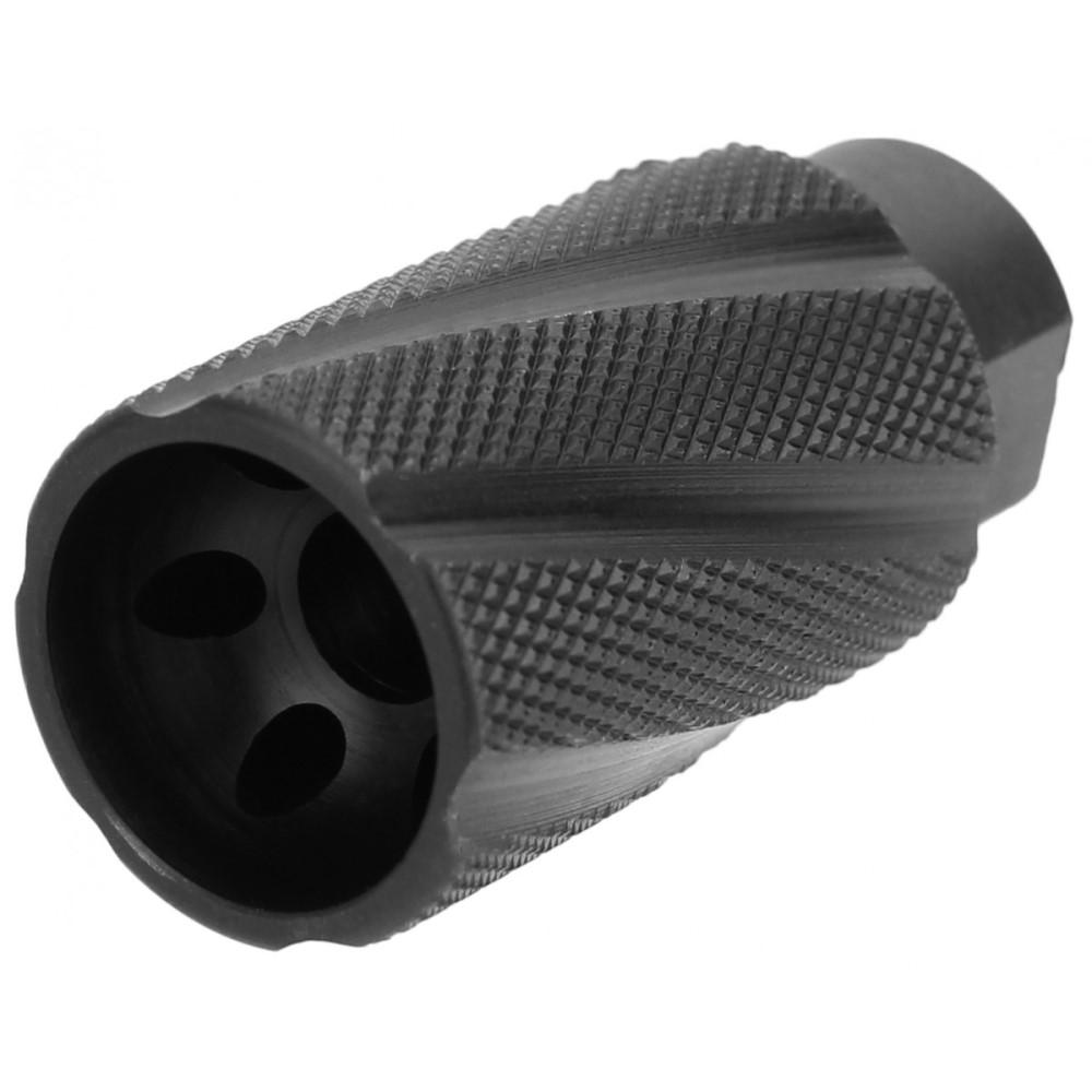 Tacfire Knurled Linear Compensator Sound & Concussion Forwarder .223/5.56 1/2x28 Black - Loftus ...